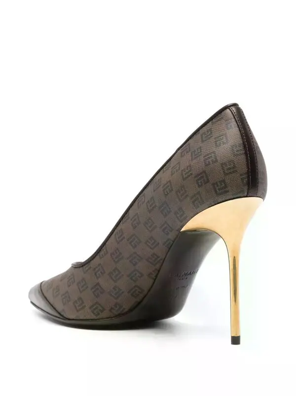 Balmain 100mm Monogrammed Pumps