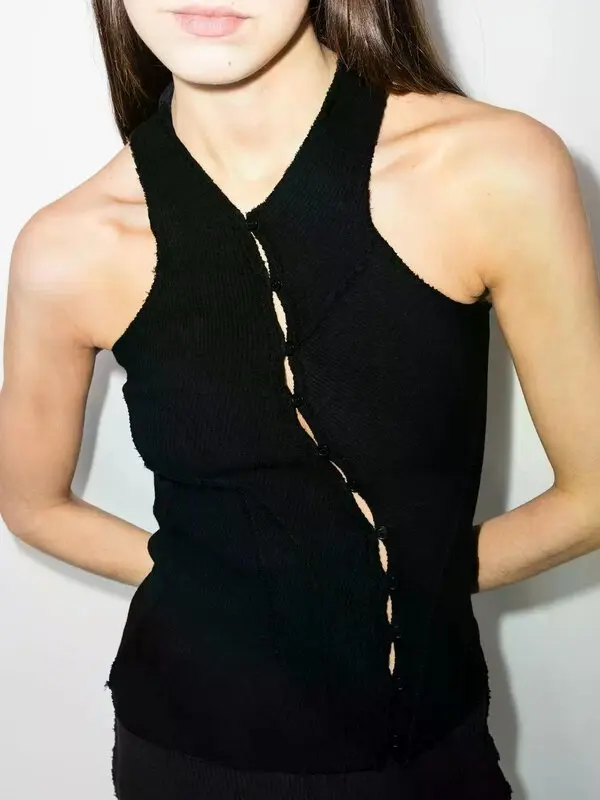 TALIA BYRE Button-up Asymmetric Vest