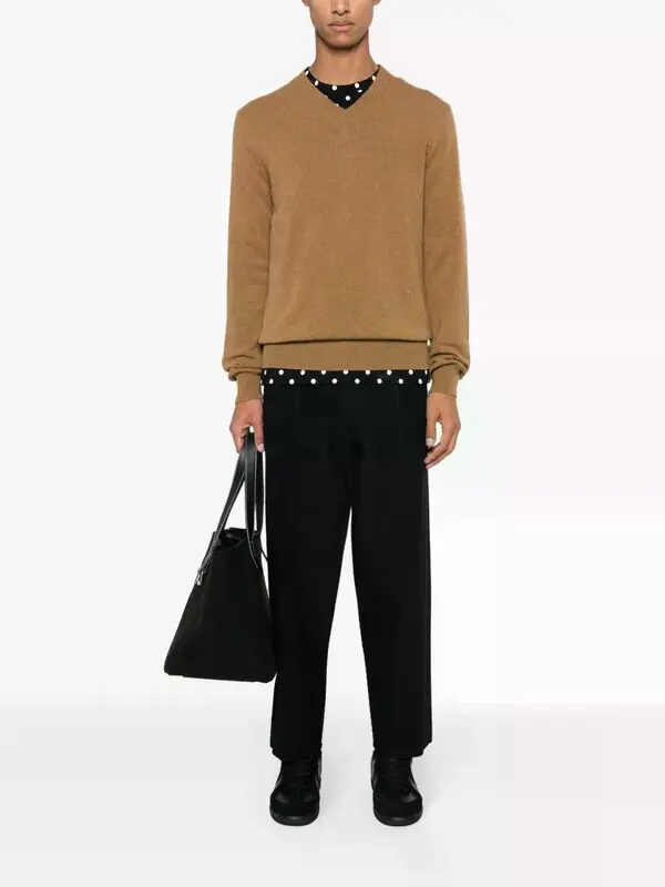 Play Comme Des Garcon Logo-appliqué Wool Jumper