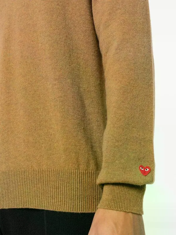Play Comme Des Garcon Logo-appliqué Wool Jumper
