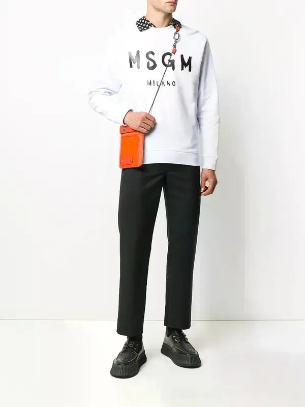 MSGM Printed Logo Sweatshirt - White