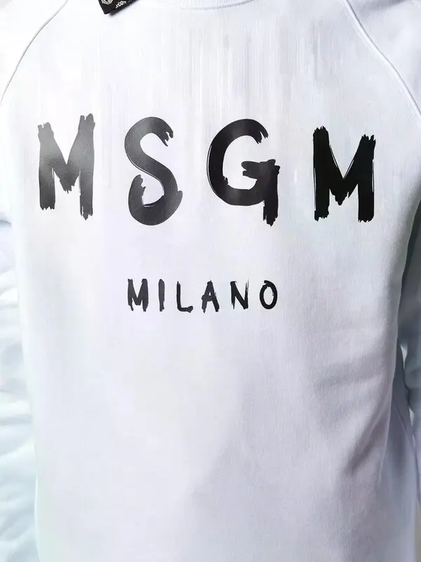 MSGM Printed Logo Sweatshirt - White