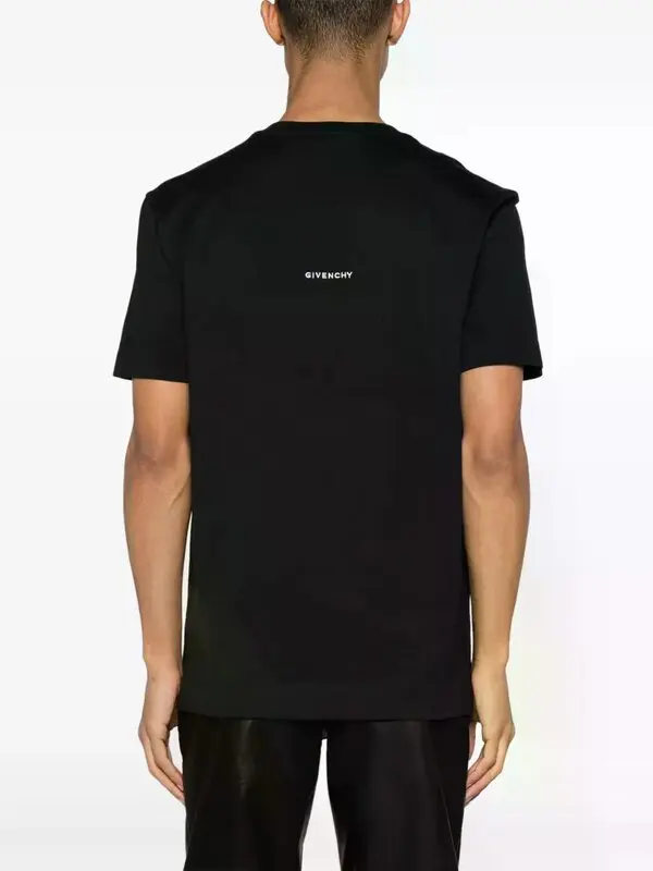 Givenchy 4g-embroidered Cotton T-shirt - Black
