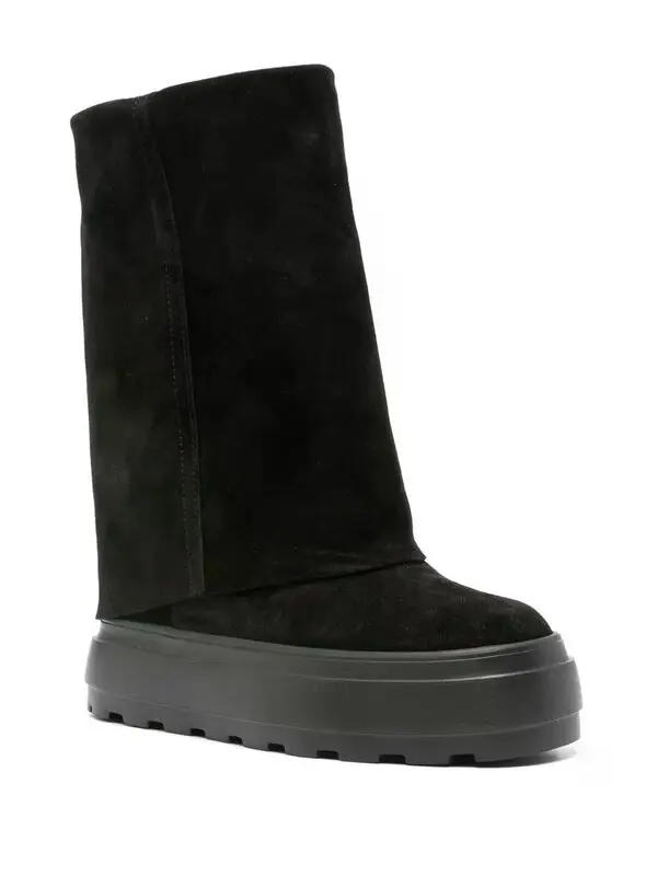 Casadei Layered Platform Boots - Black