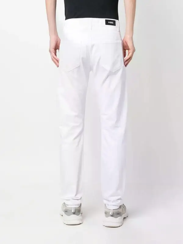14BROS Logo-patch Straight-leg Jeans