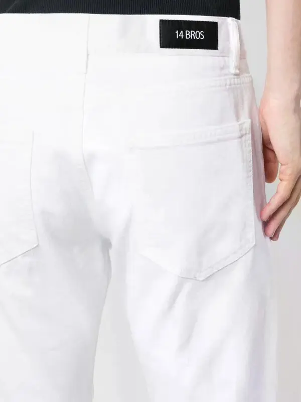 14BROS Logo-patch Straight-leg Jeans