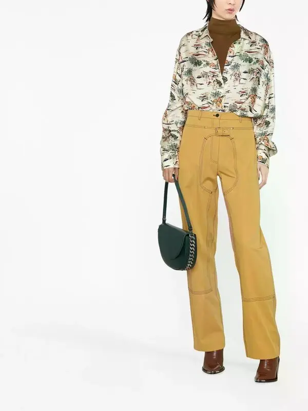 Stella McCartney Buckle-detail Straight Trousers