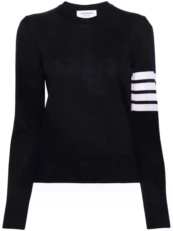 Thom Browne 4-bar Stripe Wool Jumper - Blue