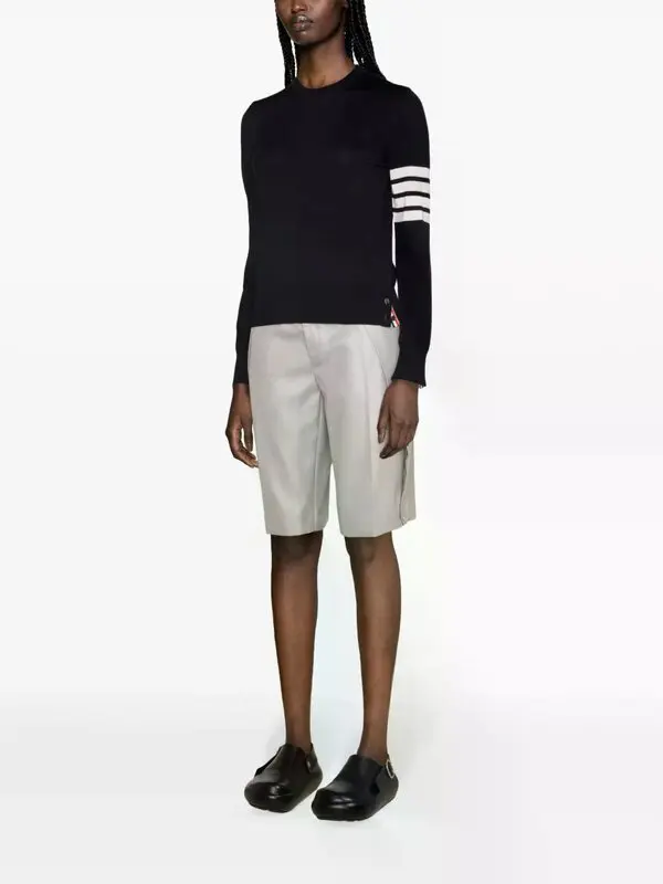 Thom Browne 4-bar Stripe Wool Jumper - Blue