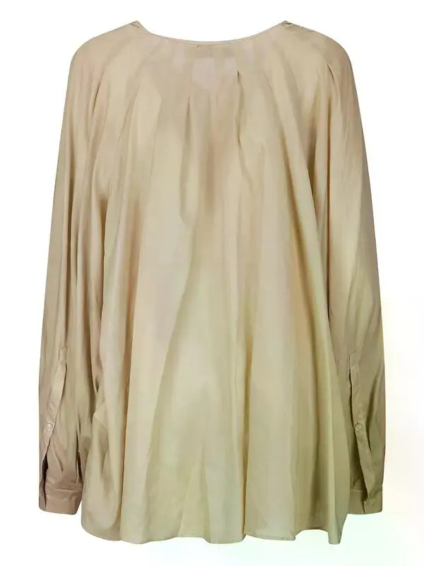 THELATEST Collarless Shirt - Neutrals