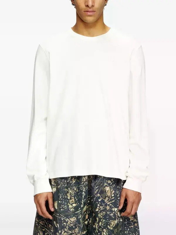 DIESEL® T-adjust-ls-slits-r17 Cotton T-shirt