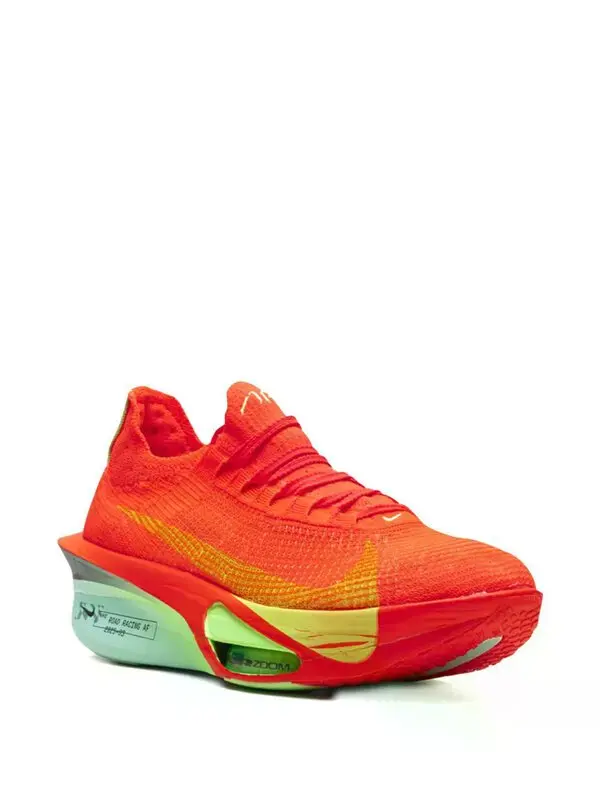 Nike Zoomx Alphafly 3 "bright Crimson/lime Blast" Sneakers - Orange