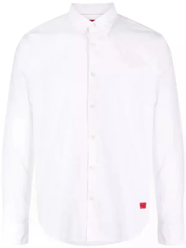 Hugo Logo-embroidered Cotton Shirt