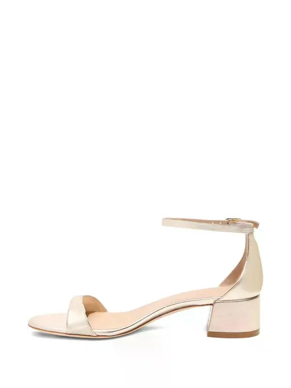 STUART WEITZMAN Round-toe Heeled Sandals - Gold