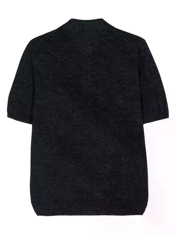Kiton Mélange Fine-knit Polo Shirt