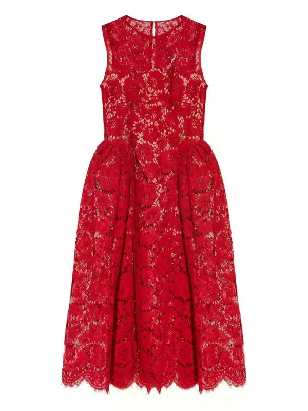SELF-PORTRAIT Lace-overlay Dress