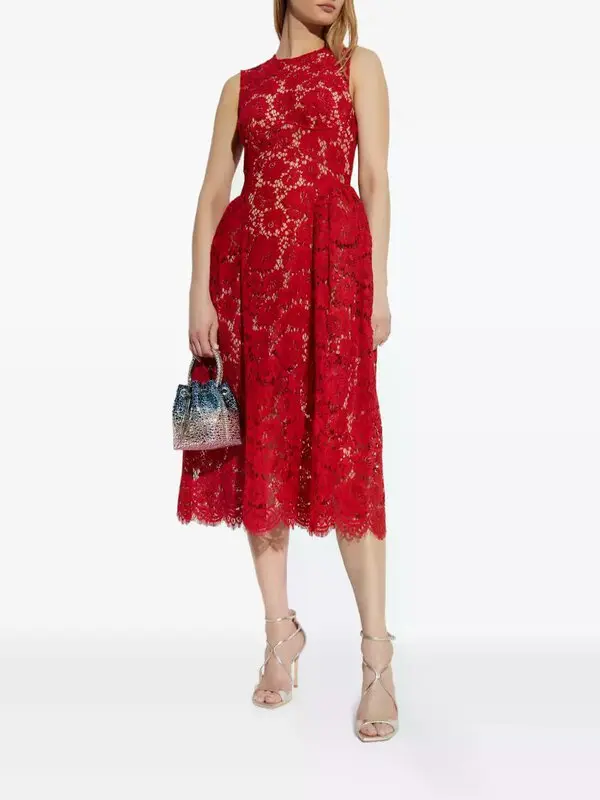 SELF-PORTRAIT Lace-overlay Dress