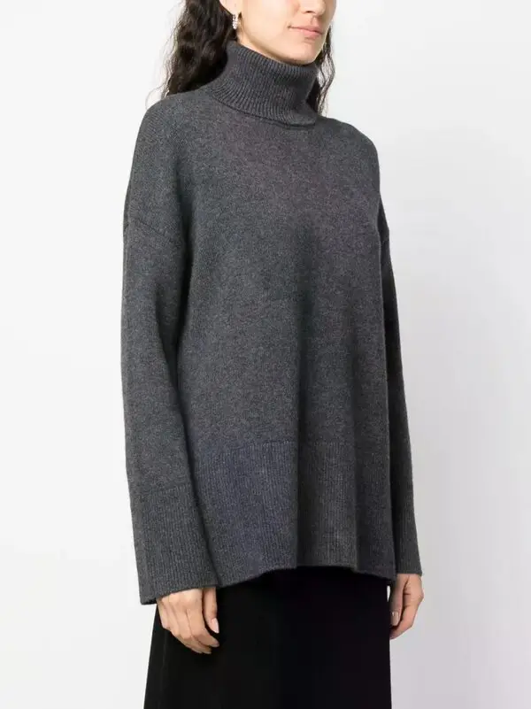 P.a.r.o.s.h Mélange Wool-cashmere Blend Roll Neck Jumper