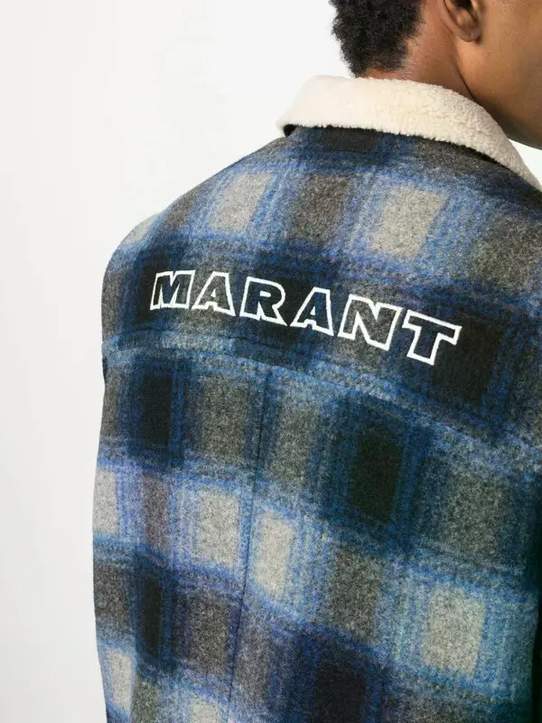 MARANT Kiran Checked Gilet - Blue