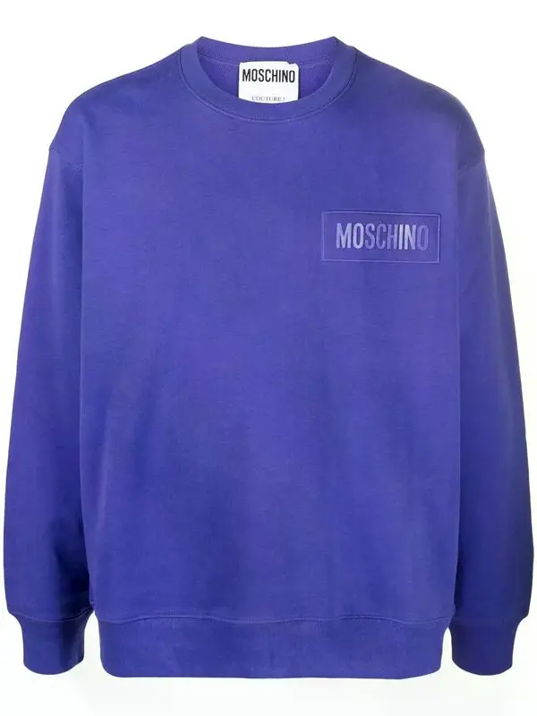 Moschino Logo-patch Sweatshirt - Blue