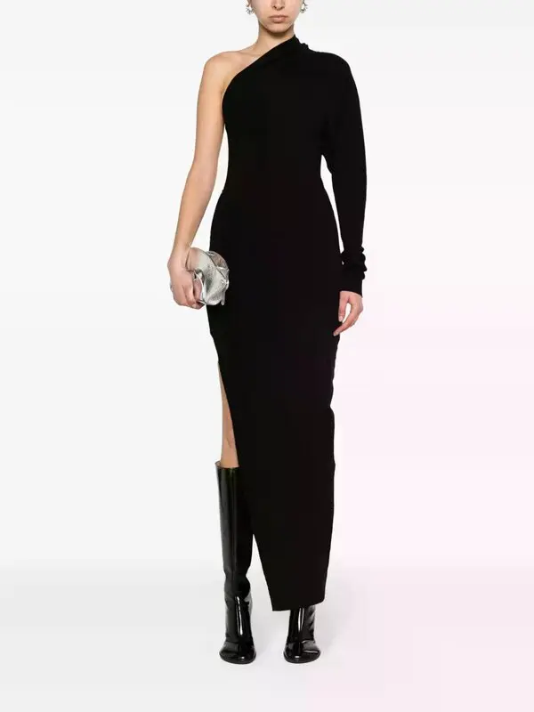 Rick Owens One-shoulder Column Maxi Dress