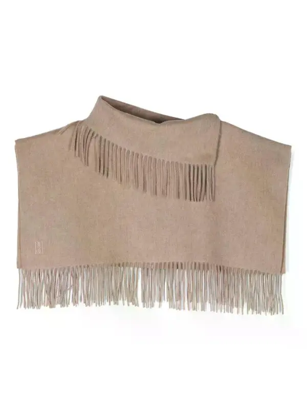 BY MALENE BIRGER Fringed Wool Cropped Poncho