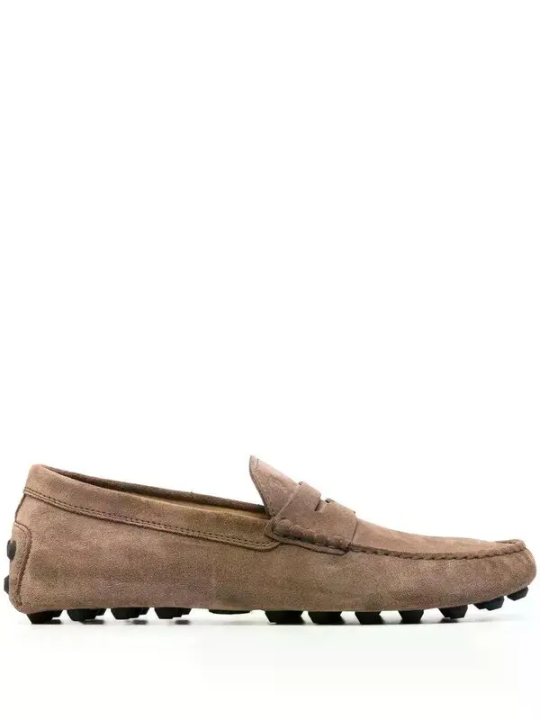 TOD'S City Gommino Suede Loafers - Brown