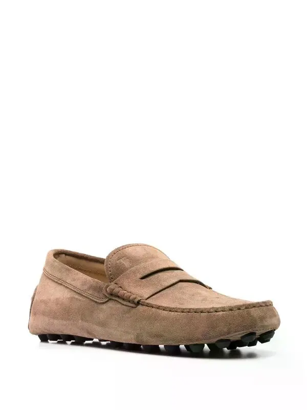 TOD'S City Gommino Suede Loafers - Brown