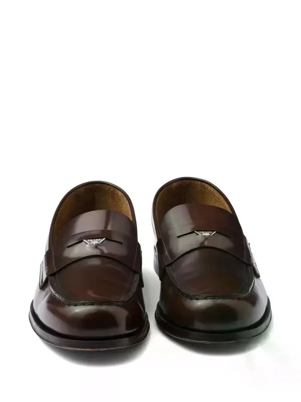 Prada Penny-slot Leather Loafers