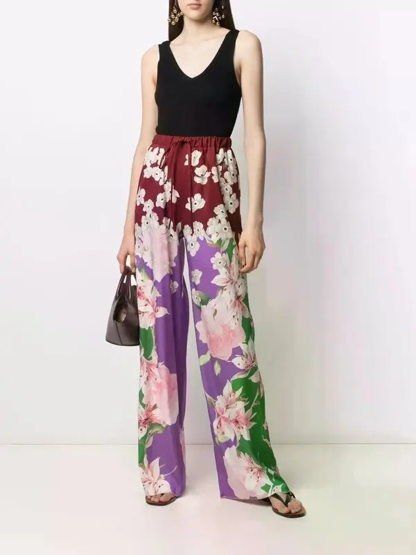 Valentino Garavani Floral-print Trousers