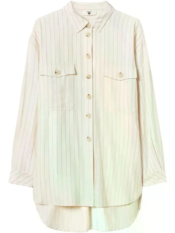 TWINSET Pinstripe Patterned Shirt