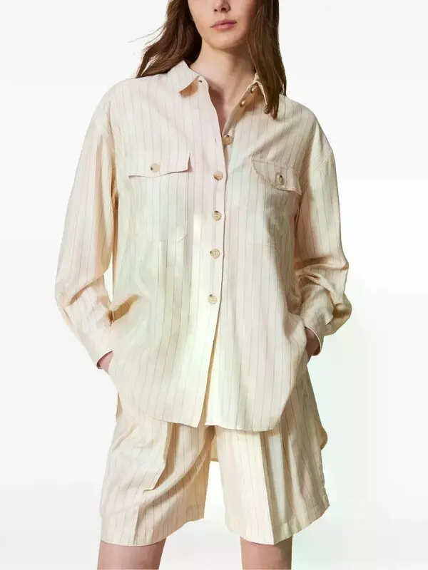 TWINSET Pinstripe Patterned Shirt