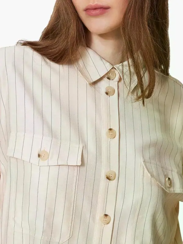 TWINSET Pinstripe Patterned Shirt