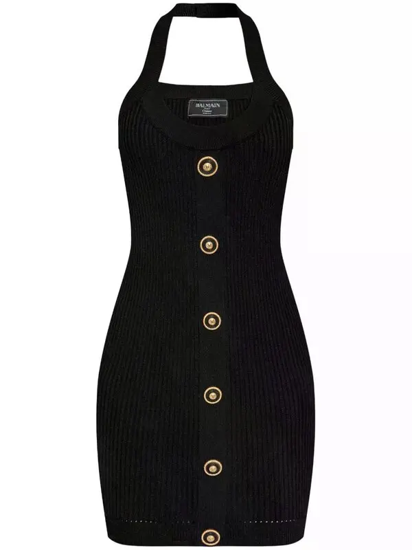 Balmain Ribbed Mini Dress
