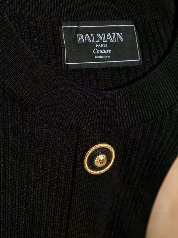Balmain Ribbed Mini Dress