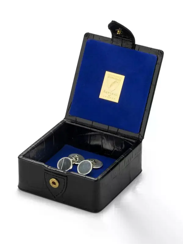 ASPINAL OF LONDON Crocodile-effect Leather Box