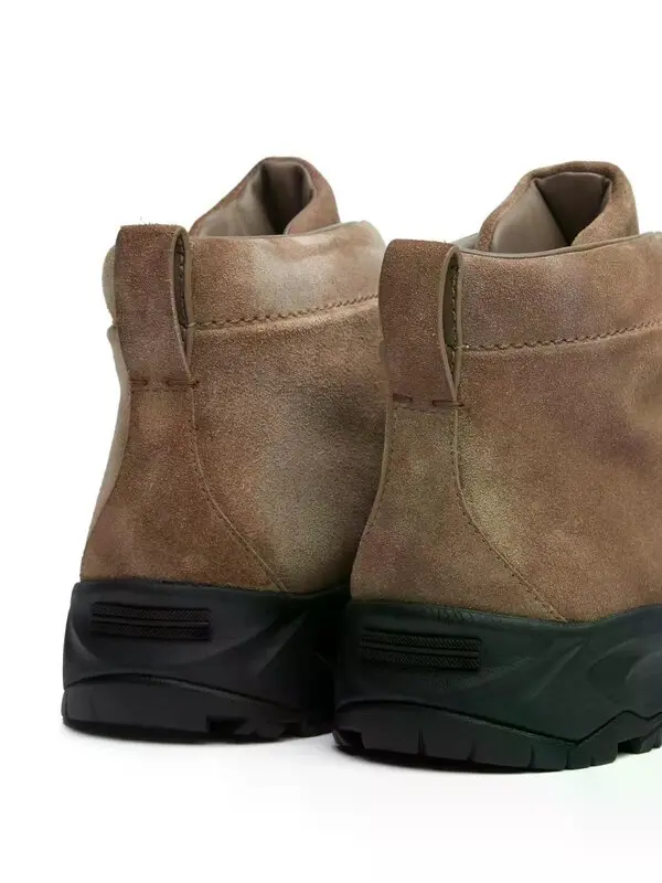 Zegna Triple Stitch Vetta Suede Sneakers - Brown