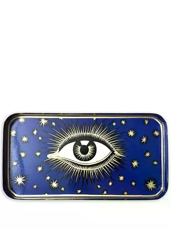 LES-OTTOMANS Eye-motif Tray - Blue