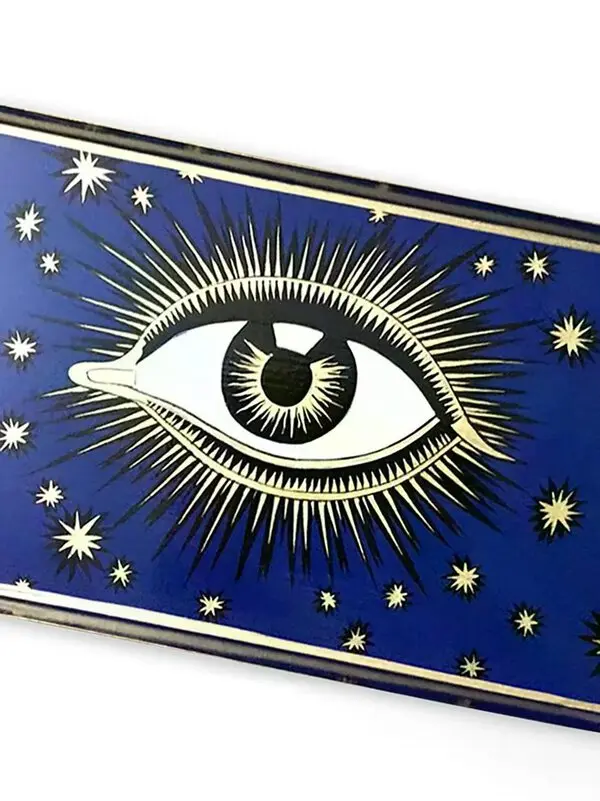 LES-OTTOMANS Eye-motif Tray - Blue