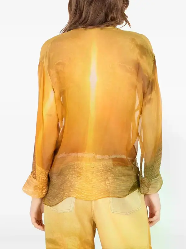 Roberto Cavalli Printed Silk Blouse