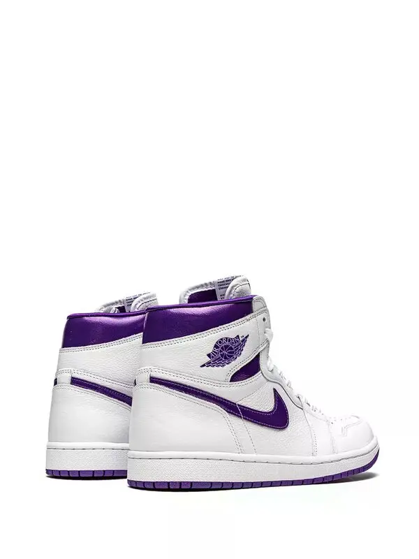 JORDAN 1 Retro High Court Purple Sneakers - White
