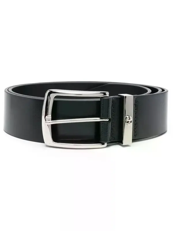 Philipp Plein Buckle-fastening Leather Belt - Black