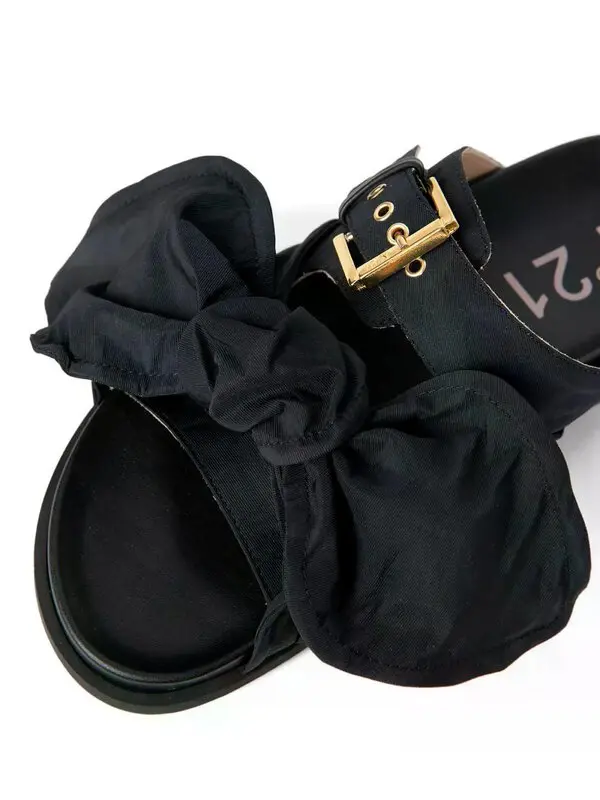 N°21 Bow-detail Sandals - Black