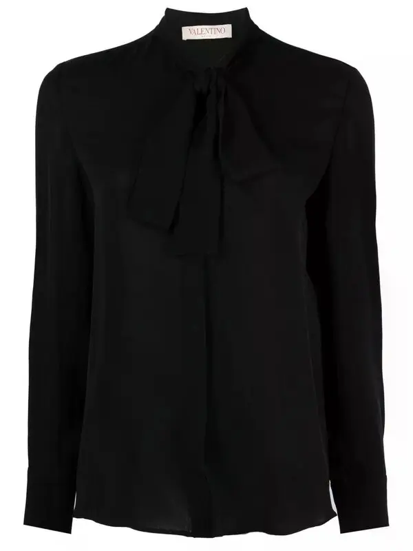 Valentino Garavani Silk Georgette Blouse - Black