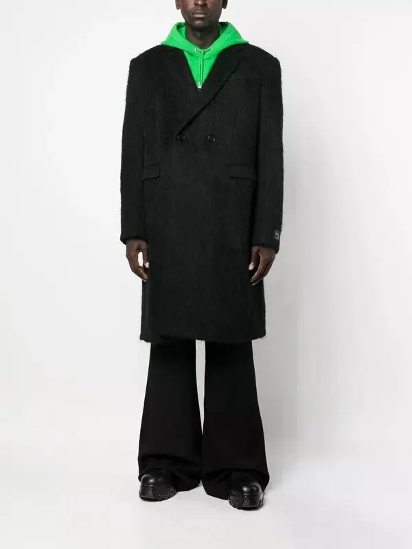 Raf Simons Double-breasted Alpaca Wool-blend Coat
