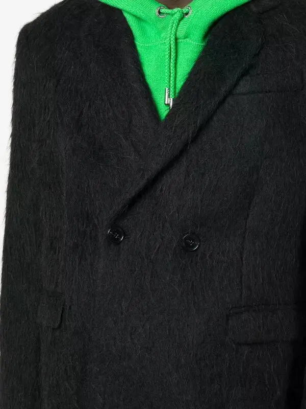 Raf Simons Double-breasted Alpaca Wool-blend Coat