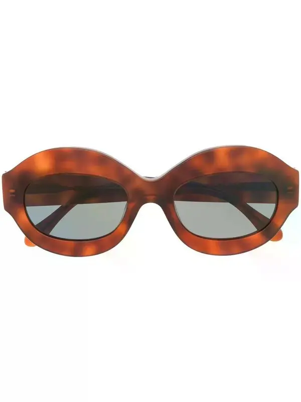 Marni Tortoiseshell Round-frame Sunglasses - Brown