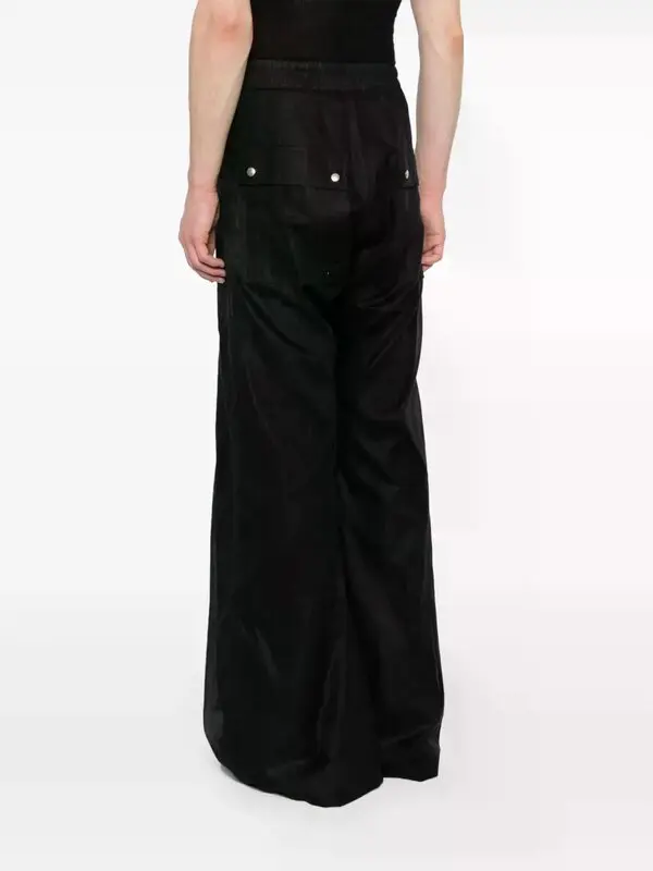 Rick Owens Bela Wide-leg Cotton Trousers With Metal Eyelet Detailing