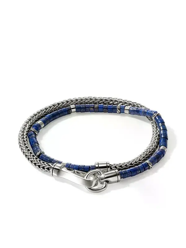 John Hardy Sterling Lapis Lazuli Heishi Bracelet - Silver