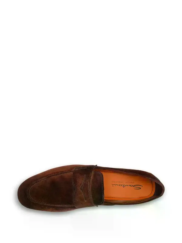 Santoni Carlo Leather Loafers - Brown